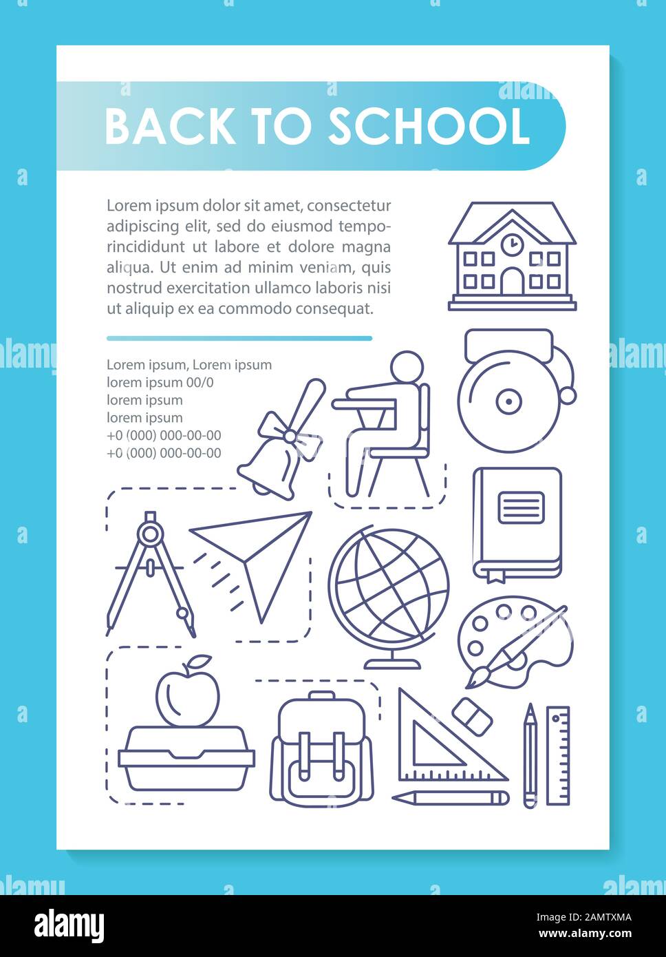 Back to school brochure template layout. Academic year. Flyer, booklet ...