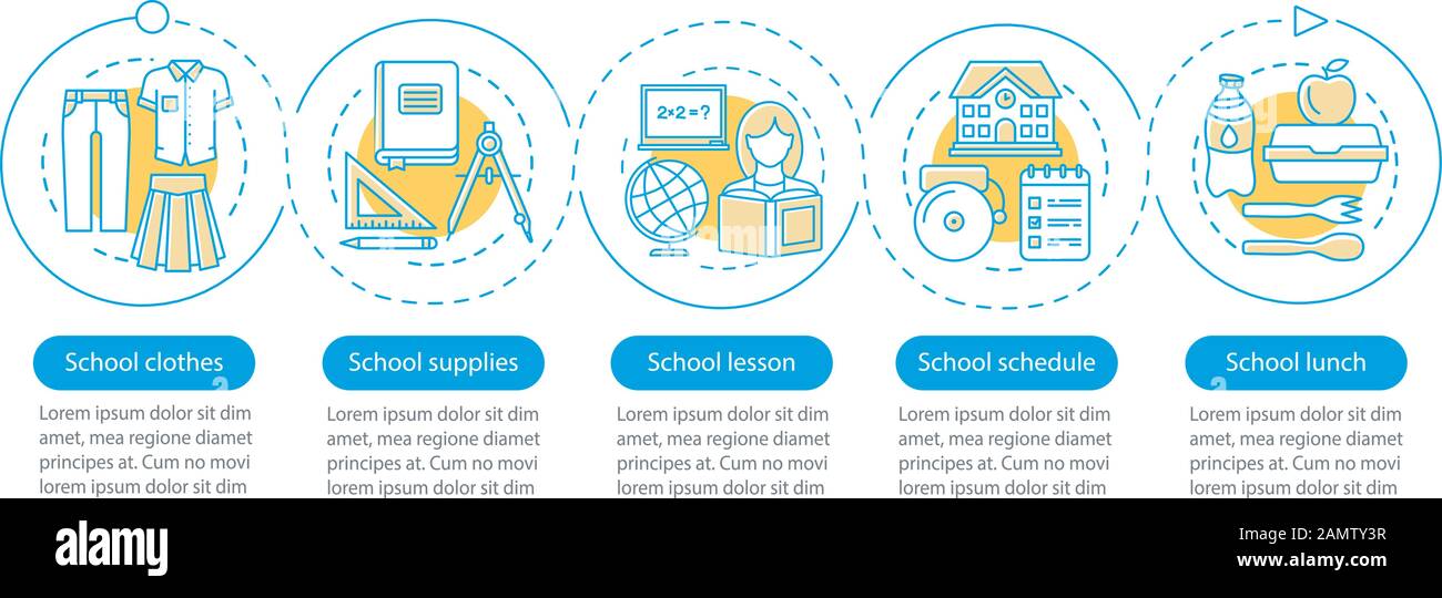 Education system vector infographic template. School. Business ...