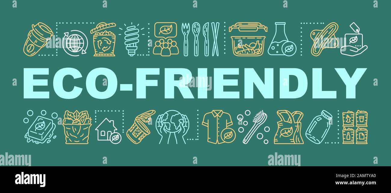 Eco-friendly word concepts banner. Presentation, website. Environmental ...