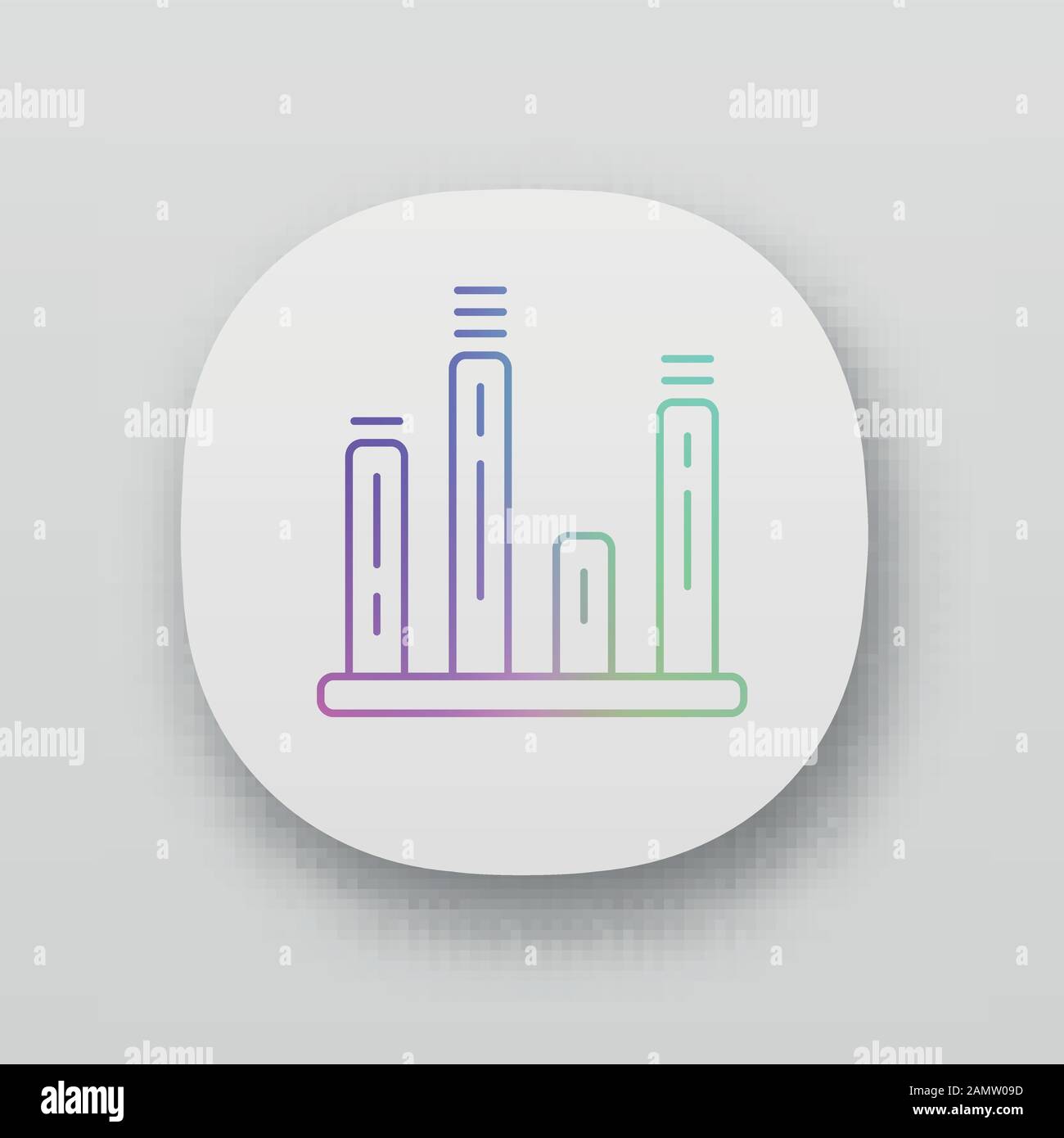 Bar Graph App Icon Diagram Line Graph Statistics Data Visualization Symbolic Representation