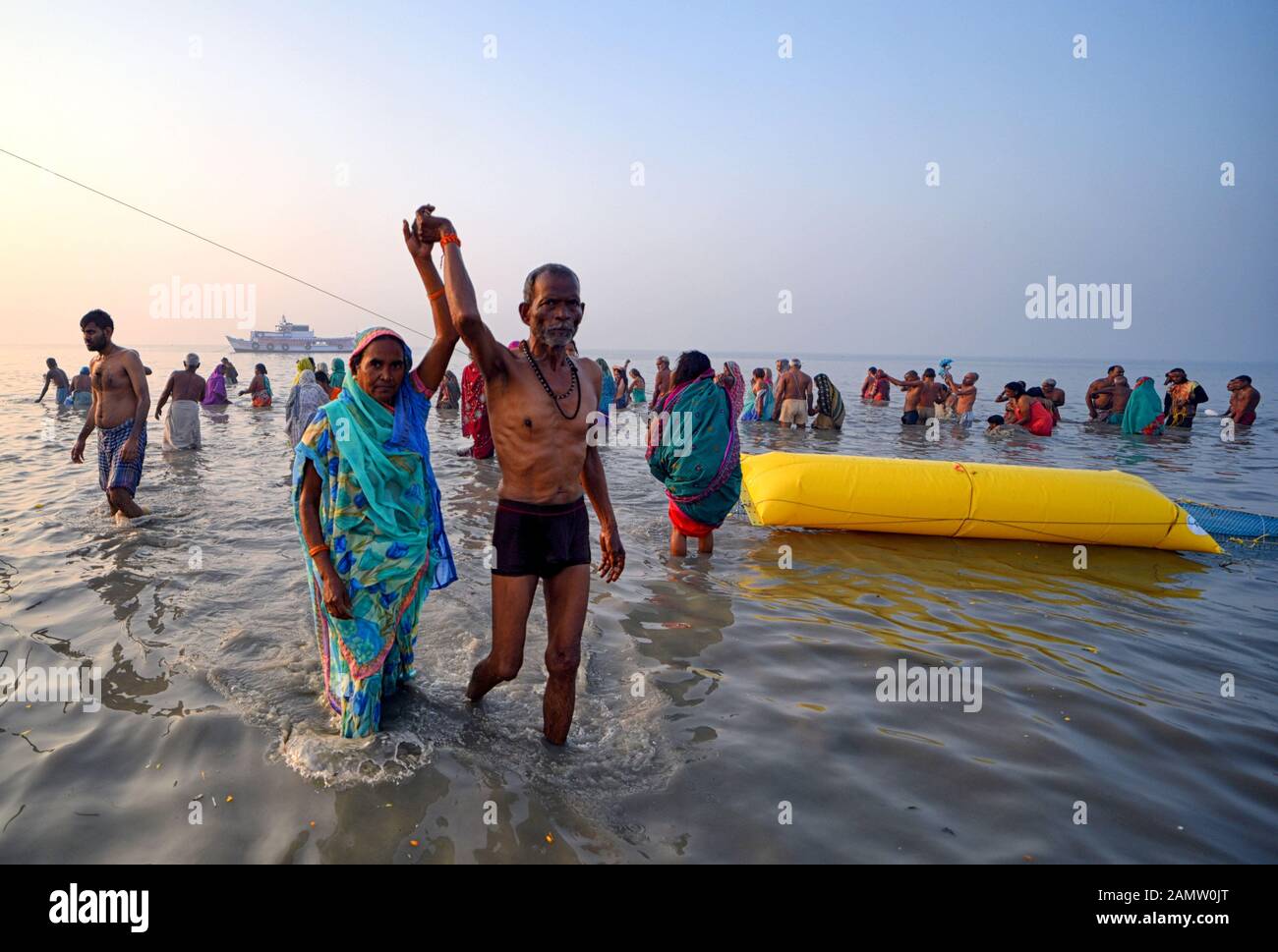 Namkhana, India. 14th Jan, 2020. NAMKHANA, INDIA - JANUARY 14 2020 ...