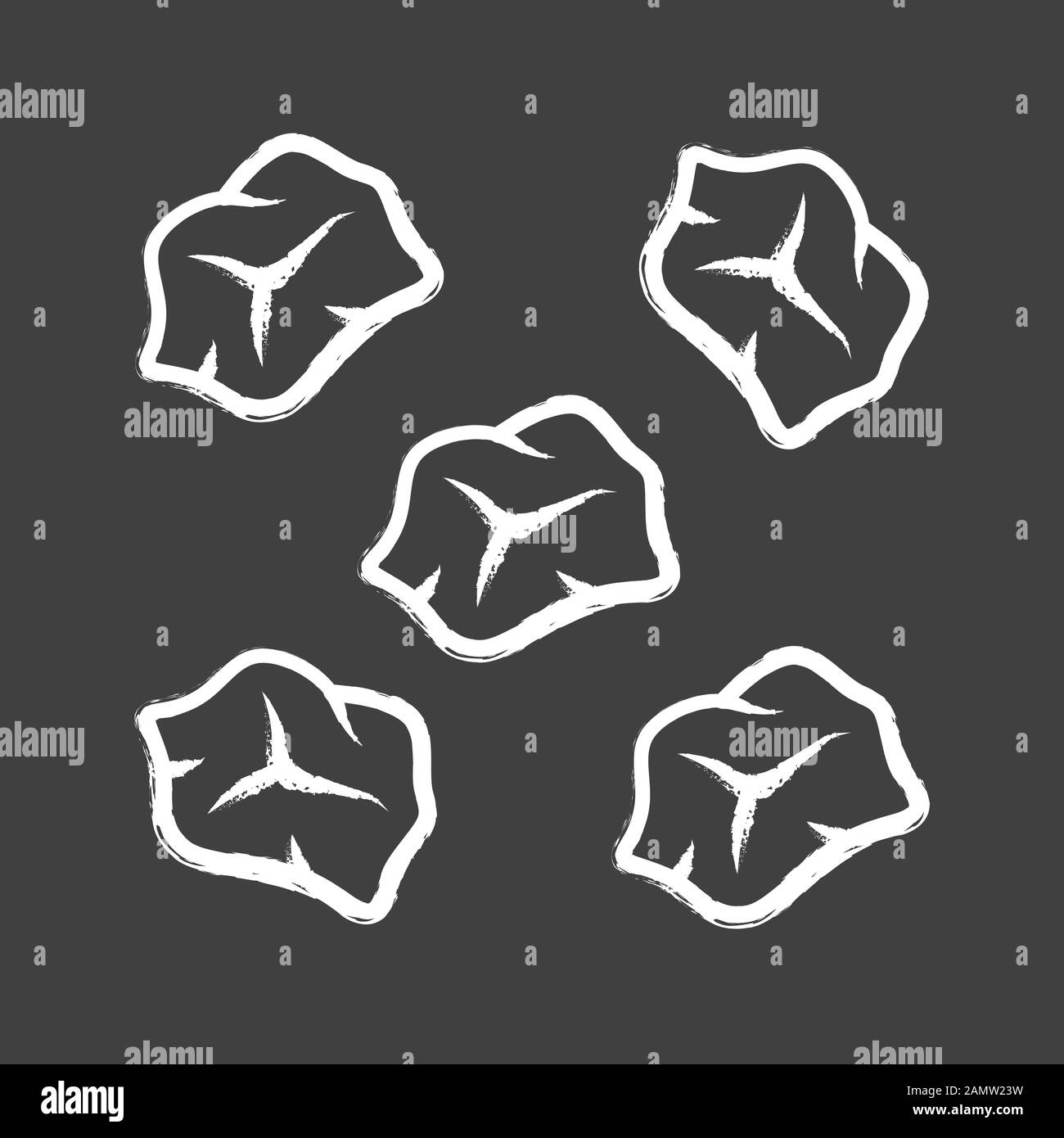 Pre cut chalk icon. Butchers meat. Meat production and sale. Ingredient ...