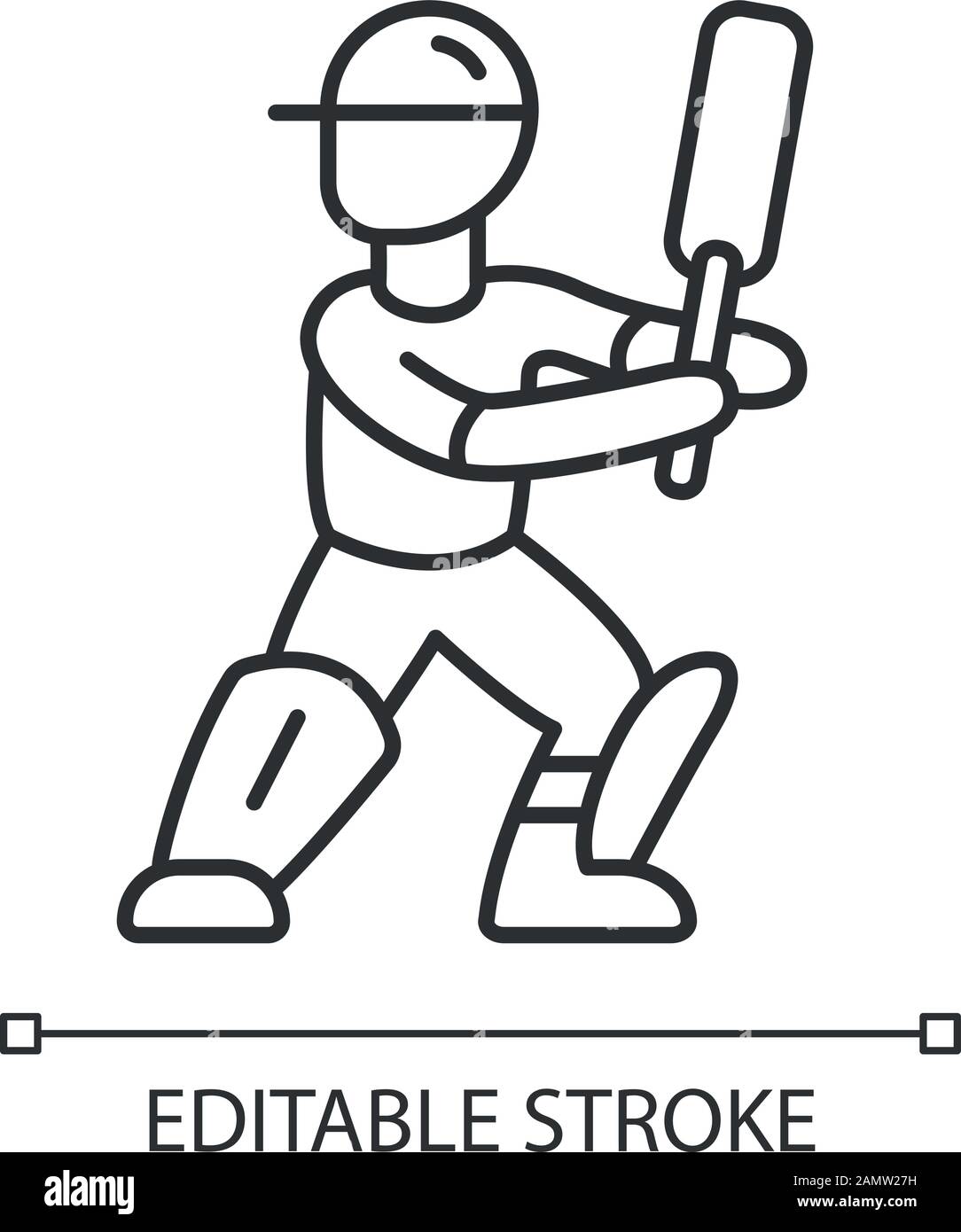 Cricketer Illustration High Resolution Stock Photography and Images - Alamy