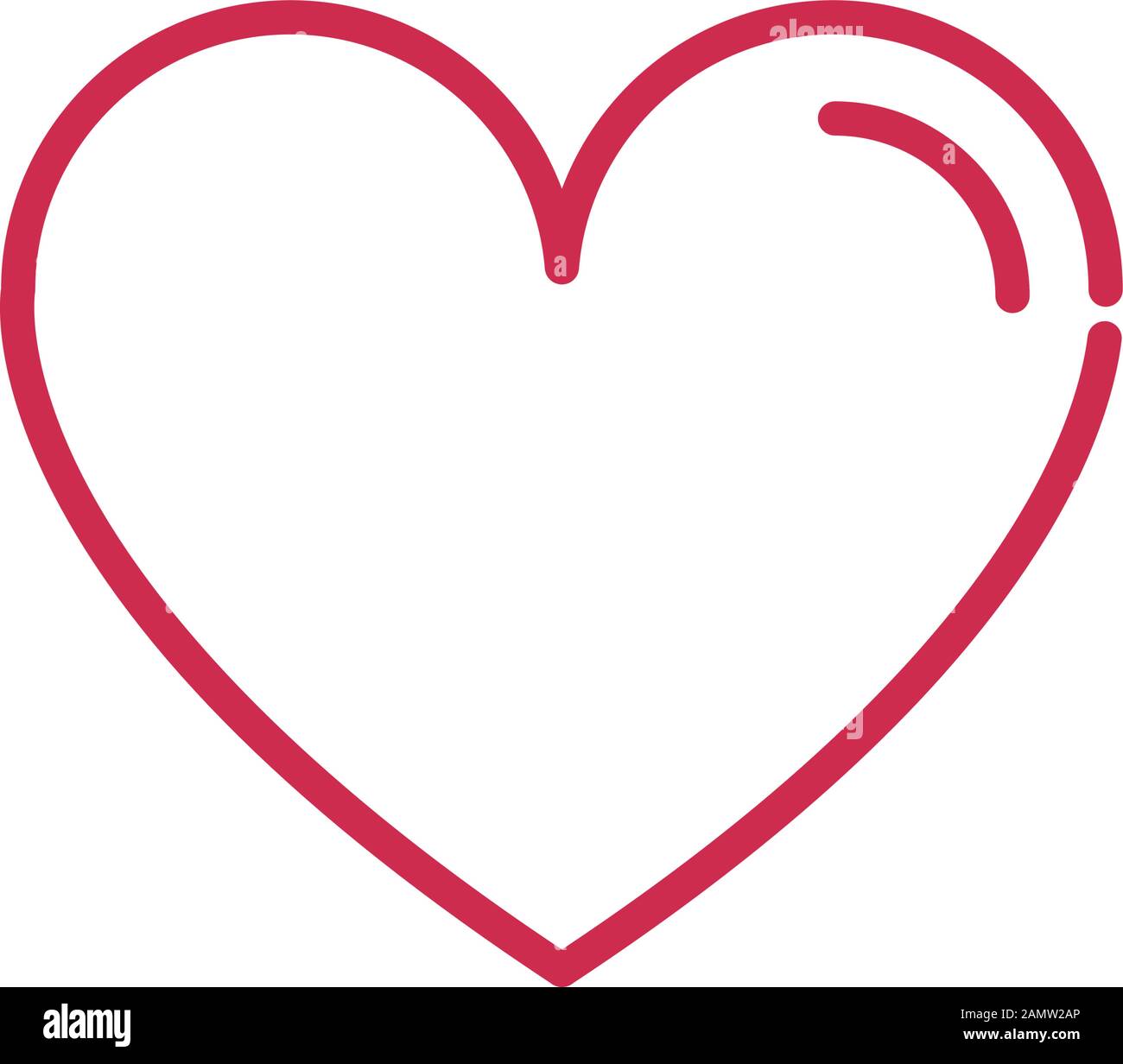 happy valentines day heart love romantic vector illustration red line ...