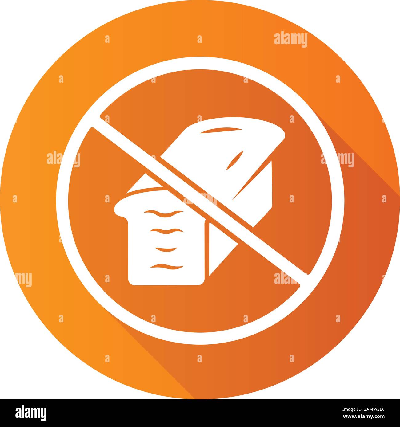 Low carb diet flat design long shadow glyph icon. Carbohydrate and ...