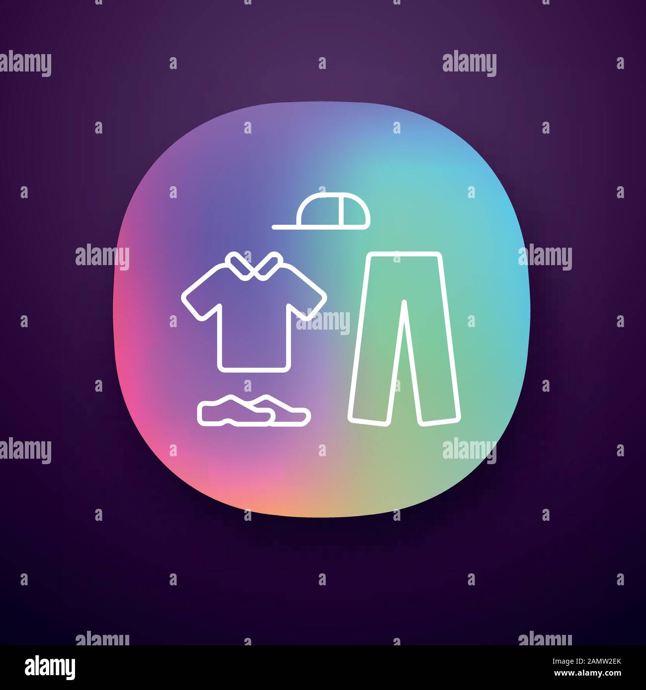 Cricket uniform app icon. Cricket whites. Sport flannels. Sportswear ...