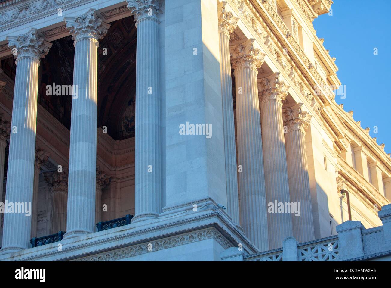 marble exterior columns in baroque style Stock Photo - Alamy