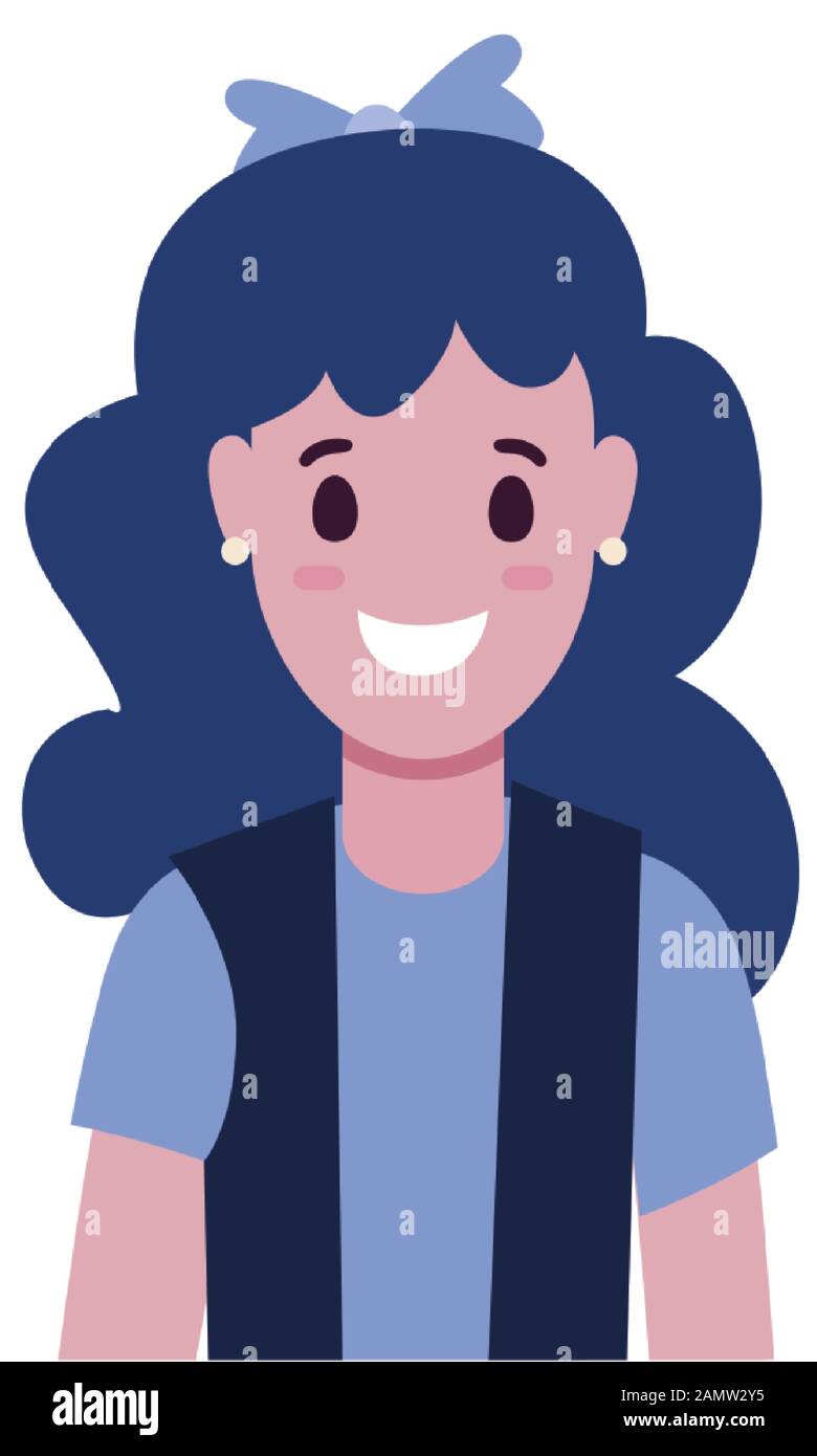 Avatar woman design, Girl female person people human and social media ...