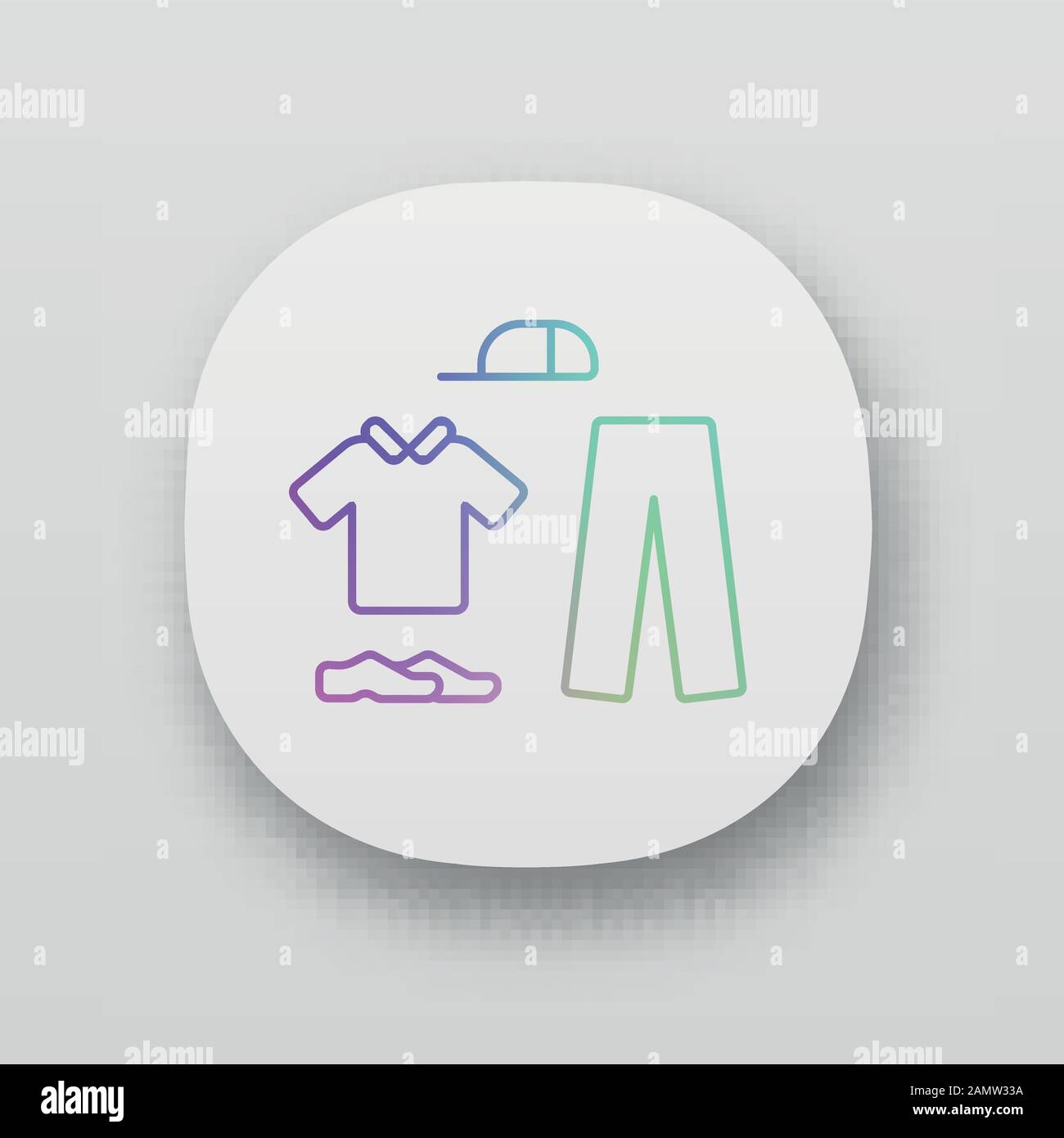 Cricket uniform app icon. Cricket whites. Sport flannels. Sportswear ...