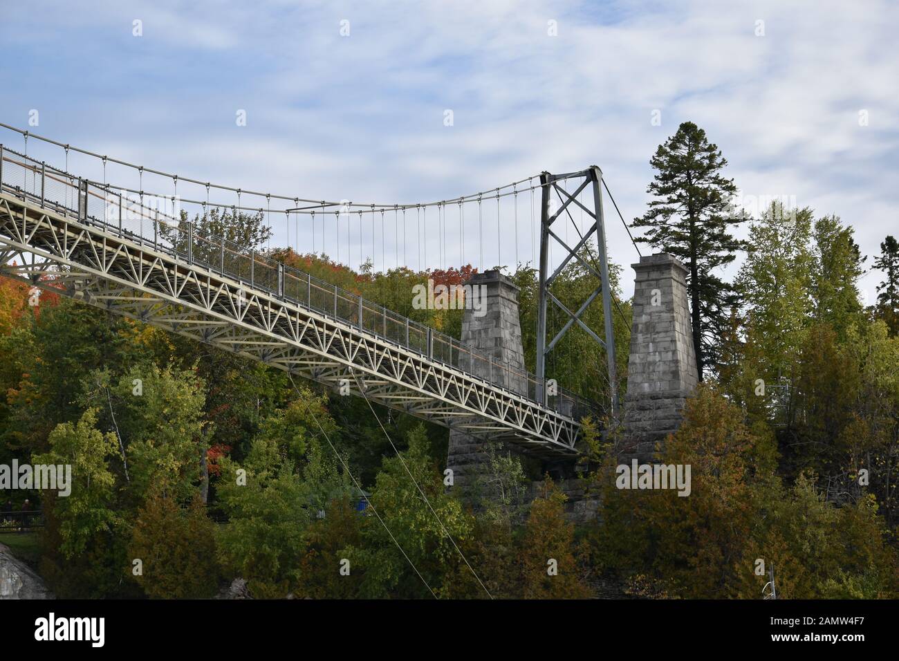 The Montmorency Falls Footbridge spanning the Chute-Montmorency ...
