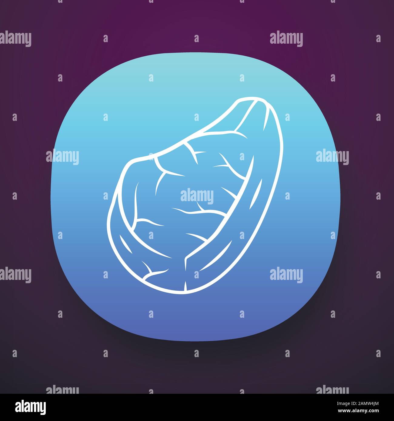 Steak app icon. Butchers meat. Beefsteak. Meat production and sale ...