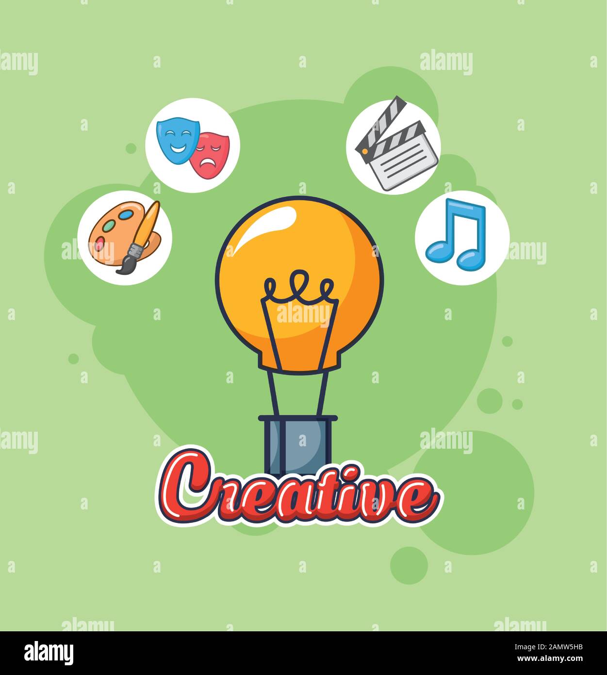 creative bulb with accessories icons Stock Vector Image & Art - Alamy
