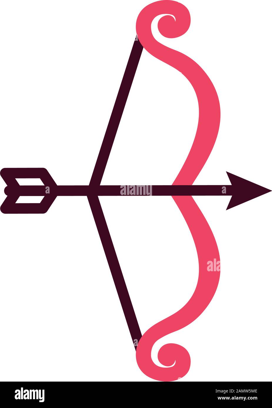 Isolated arrow and bow vector design Stock Vector Image & Art - Alamy