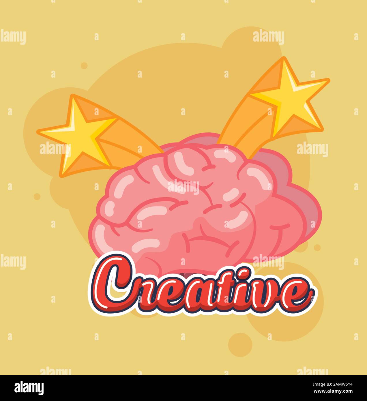 creative brain organ with stars Stock Vector Image & Art - Alamy