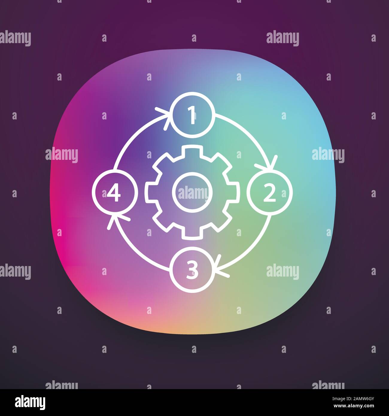 Process diagram app icon. PFD. Flowsheet. Continuous process map ...