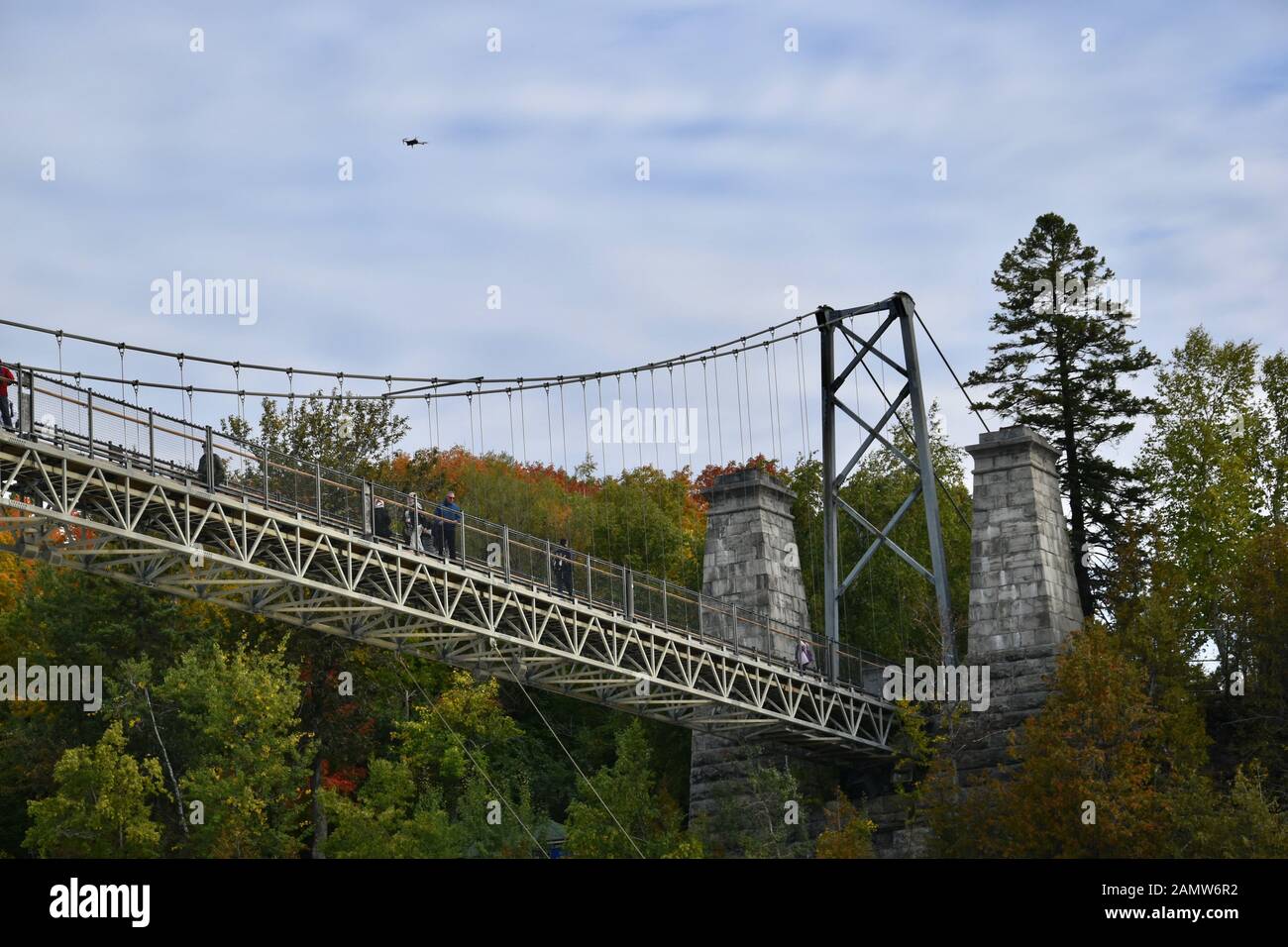 The Montmorency Falls Footbridge spanning the Chute-Montmorency ...