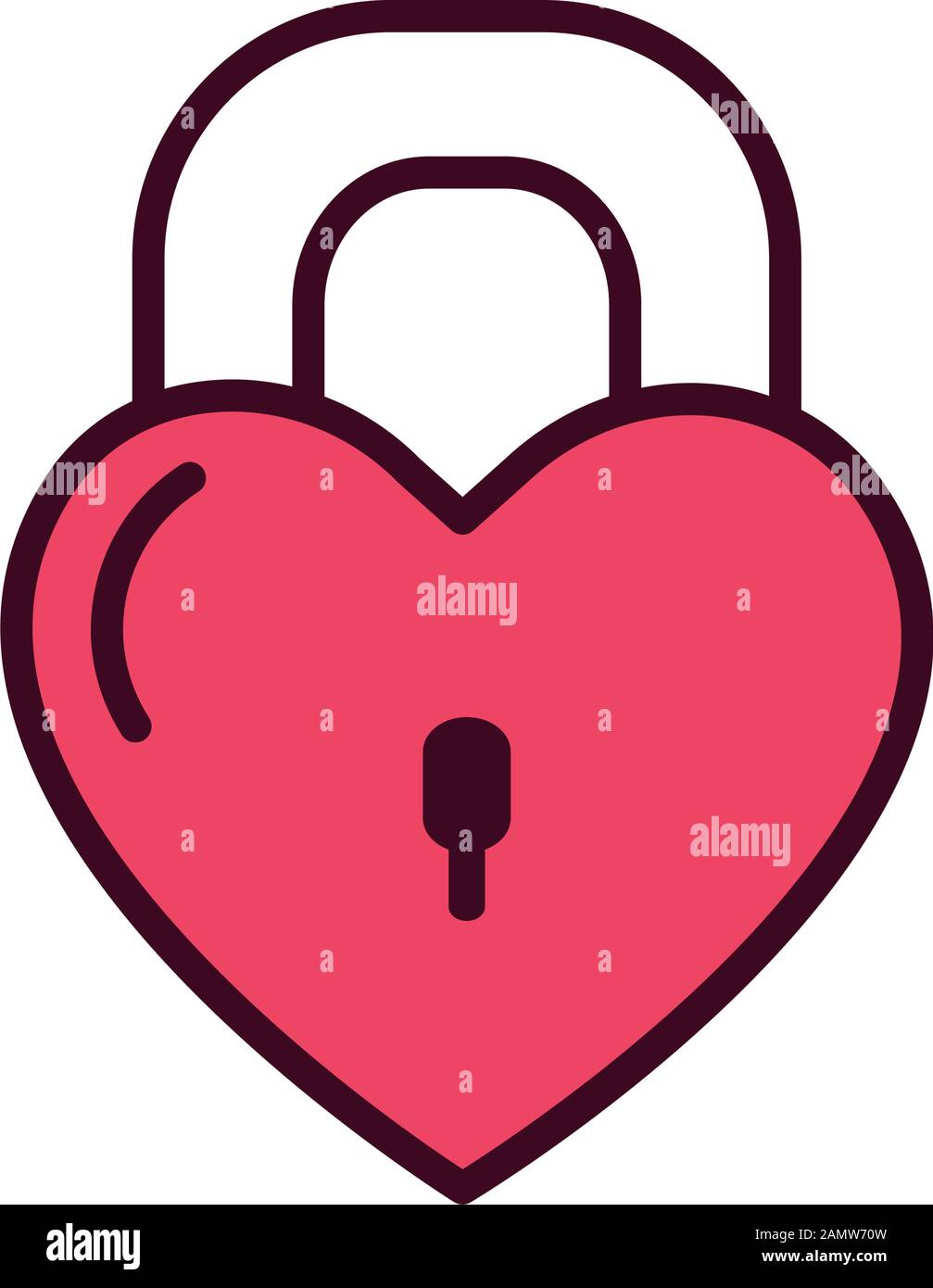 Isolated heart padlock vector design Stock Vector Image & Art - Alamy