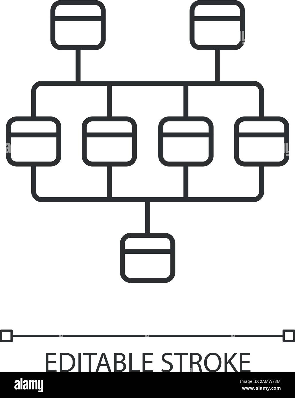 Network diagram linear icon. Cluster diagram. Network graphical chart ... Network diagram linear icon. Cluster diagram. Network graphical chart ...