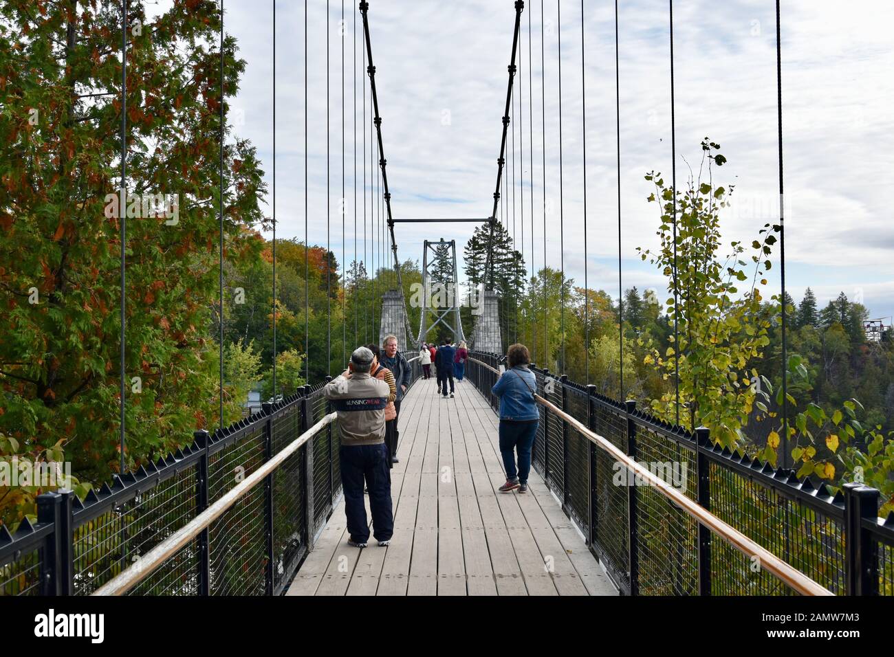 The Montmorency Falls Footbridge spanning the Chute-Montmorency ...