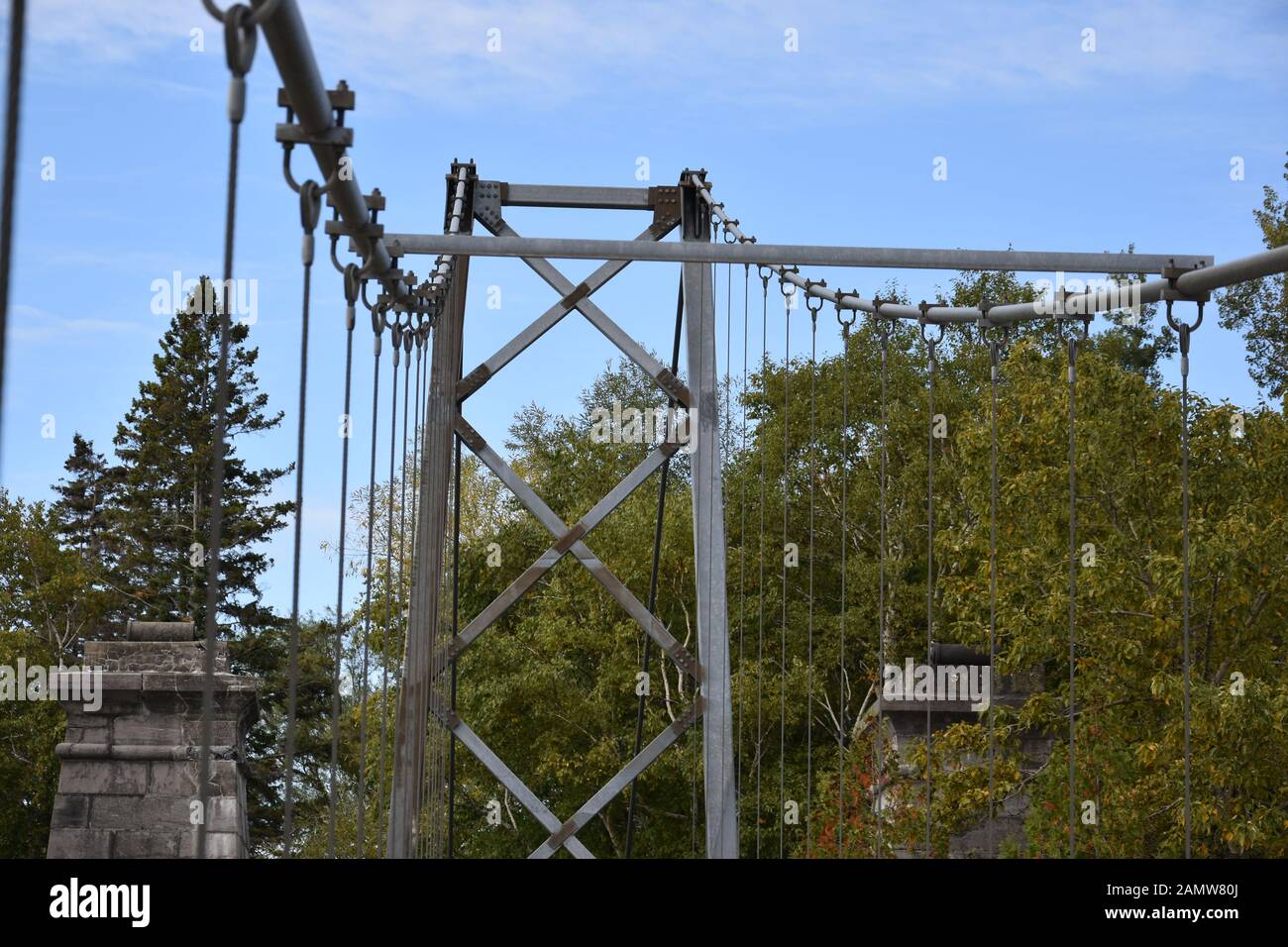The Montmorency Falls Footbridge spanning the Chute-Montmorency ...