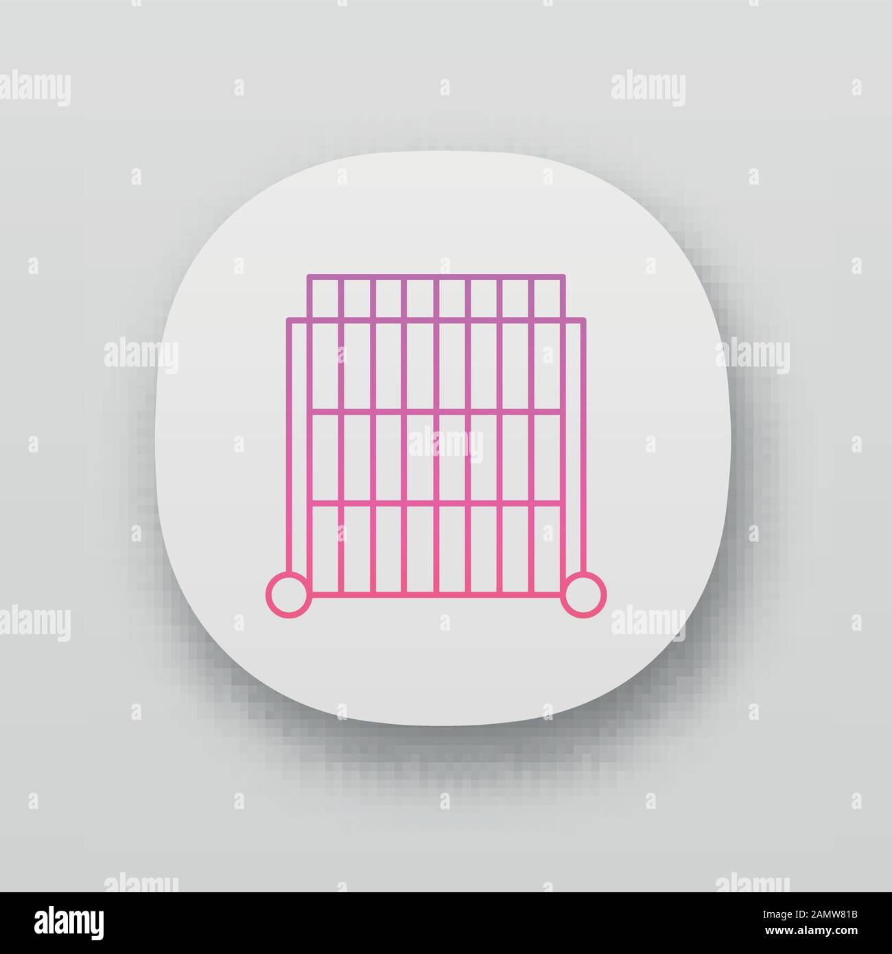 Cricket sight screen app icon. Professional sport equipment ...