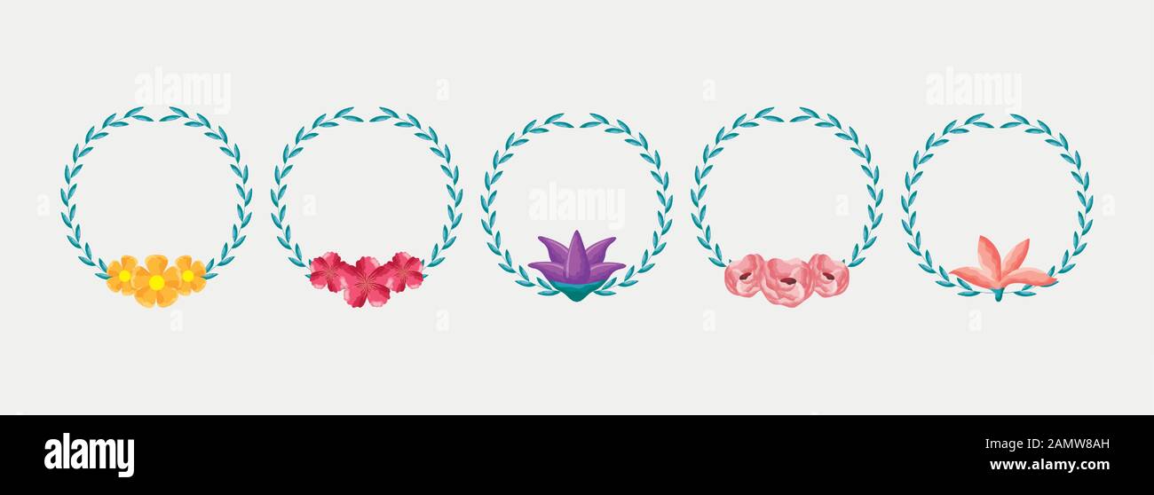 Flowers for crowns Stock Vector Images - Alamy