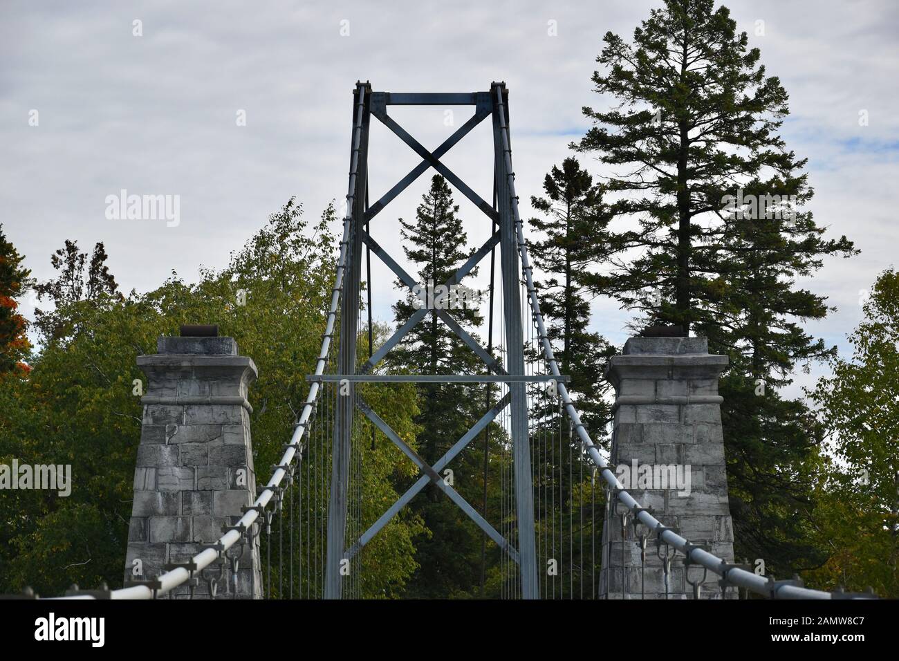 The Montmorency Falls Footbridge spanning the Chute-Montmorency ...