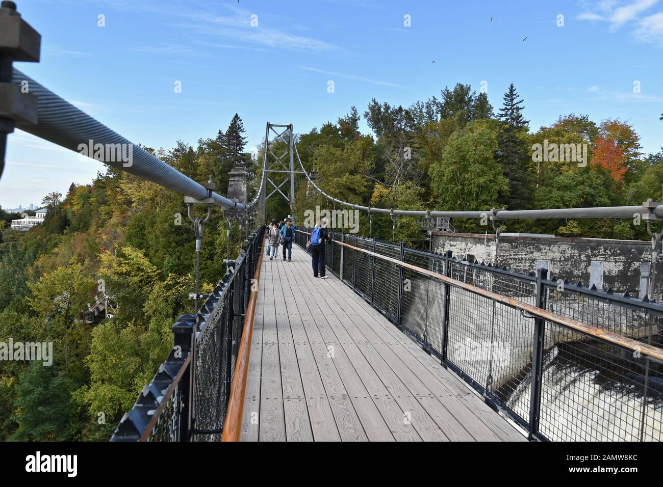 The Montmorency Falls Footbridge spanning the Chute-Montmorency ...