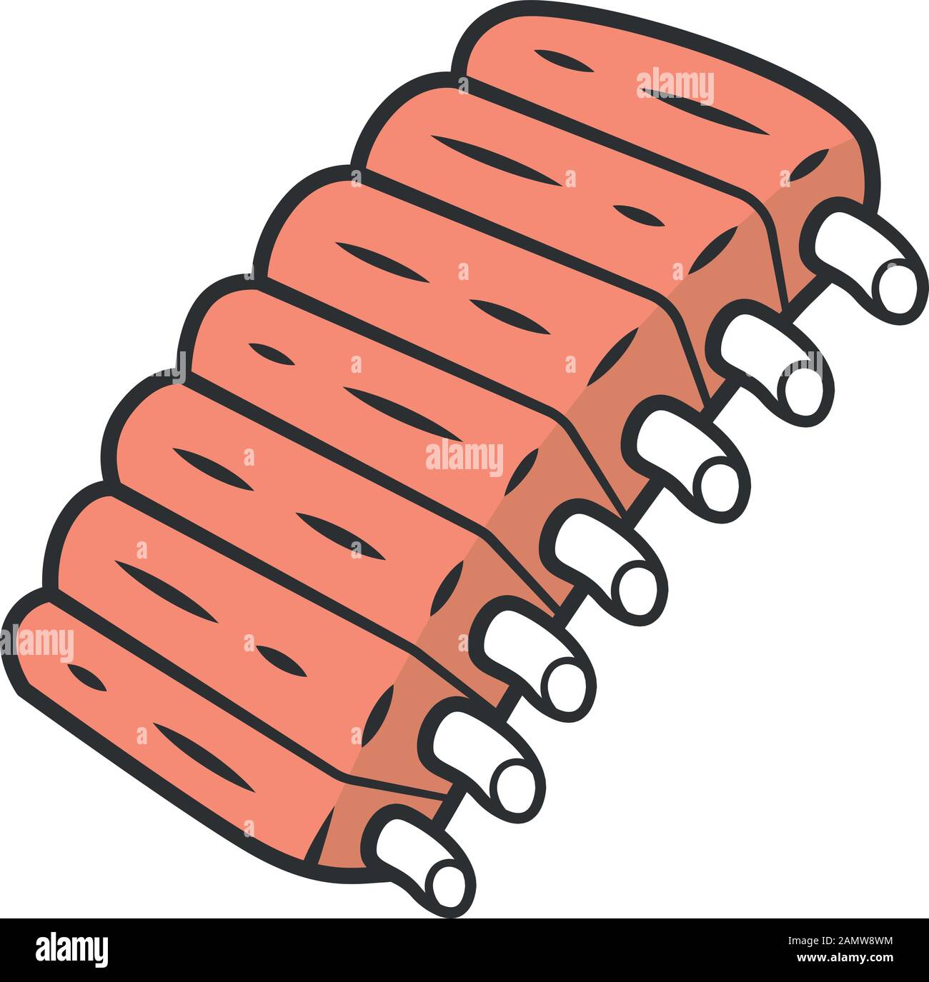 Baby back rib Stock Vector Images - Alamy