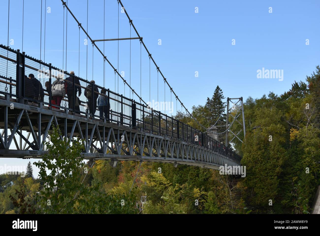 The Montmorency Falls Footbridge spanning the Chute-Montmorency ...