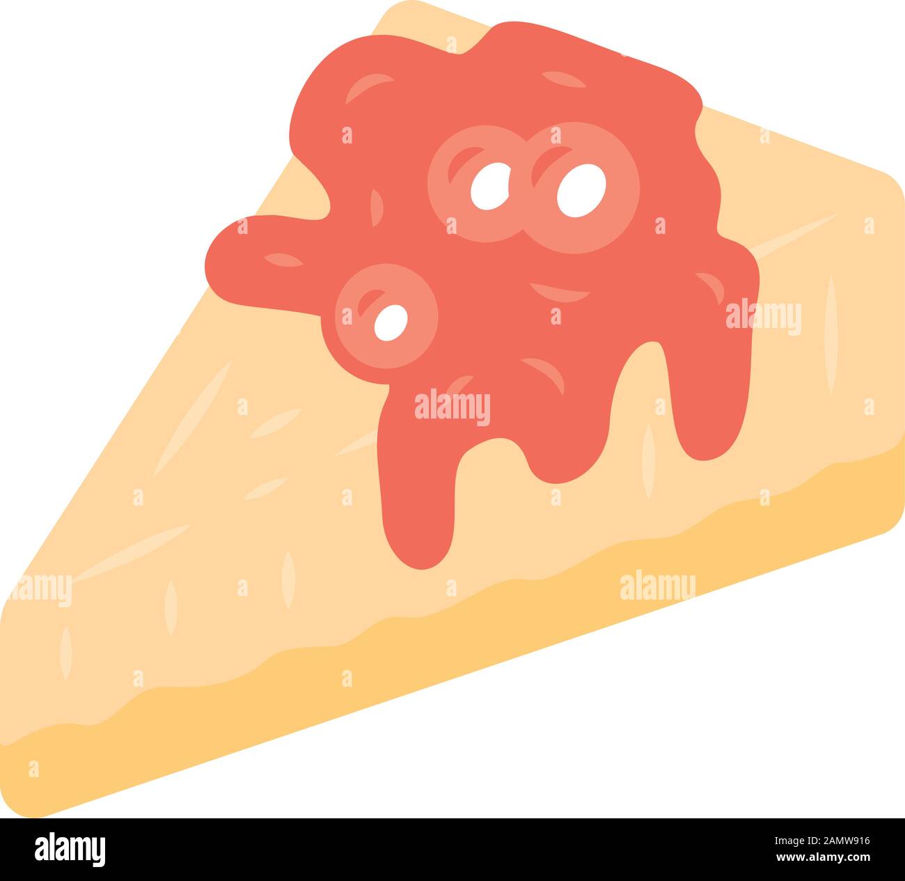 Cheesecake flat design long shadow color icon. Cake with topping and ...