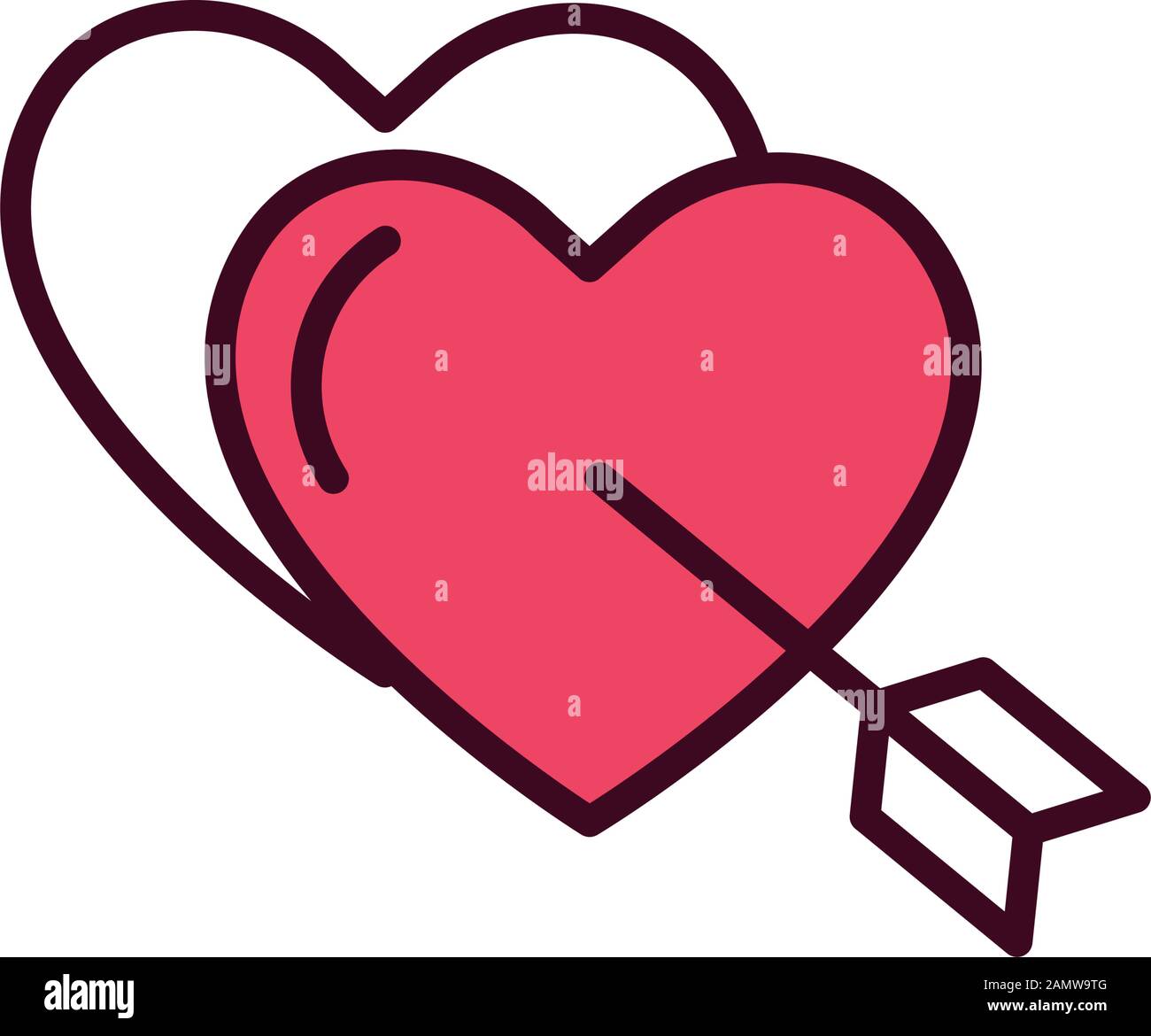 Isolated hearts and arrow vector design Stock Vector Image & Art - Alamy