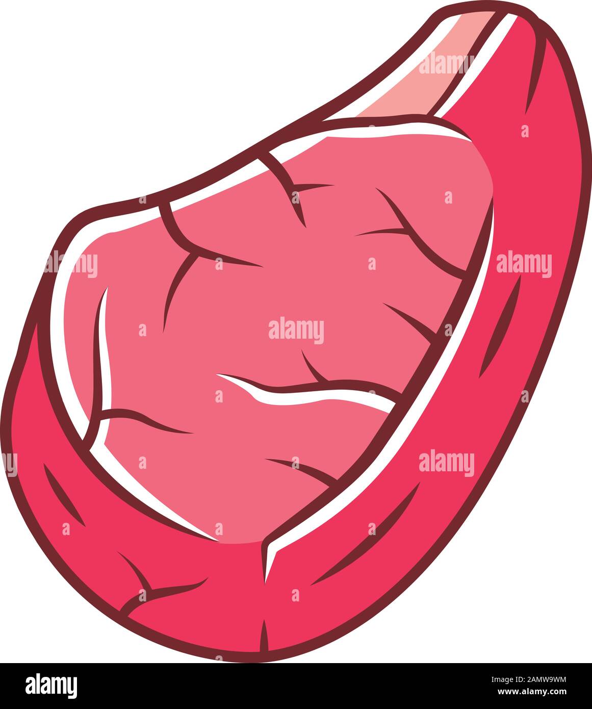 Steak color icon. Butchers meat. Beefsteak. Meat production and sale ...