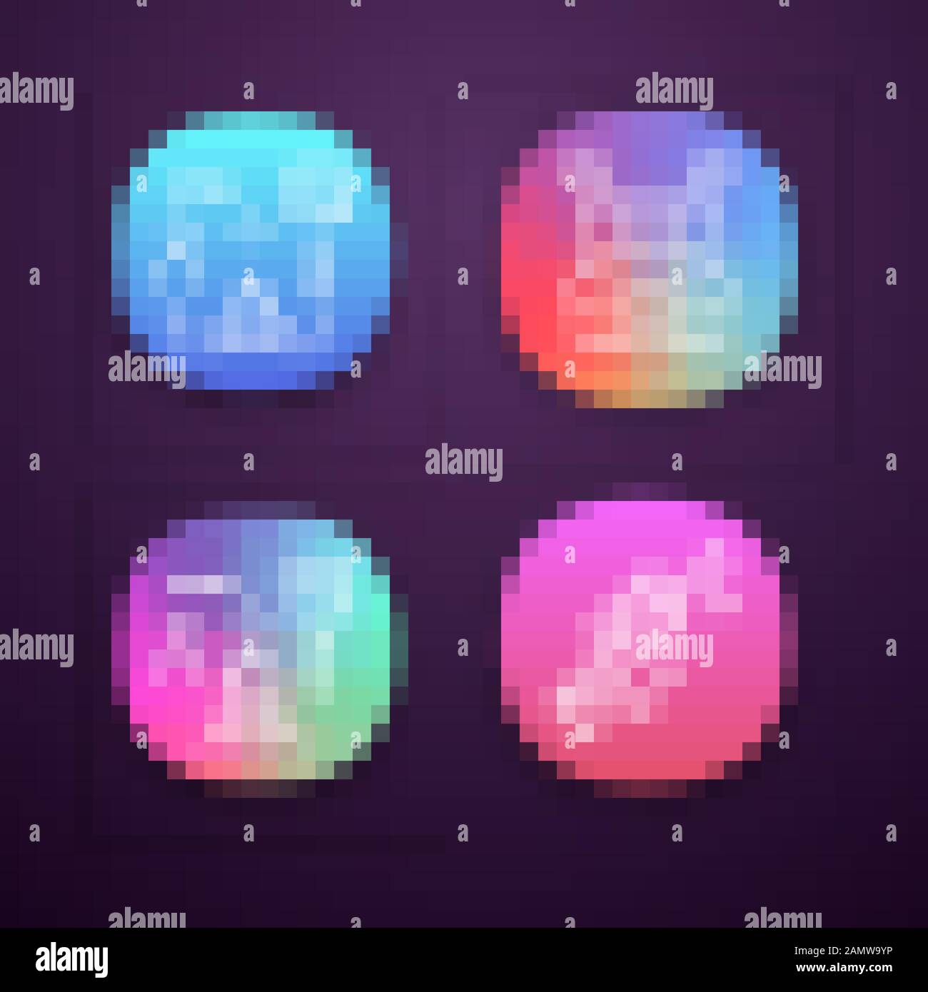 Online game inventory app icons set. Shooter from first person and 3d ...
