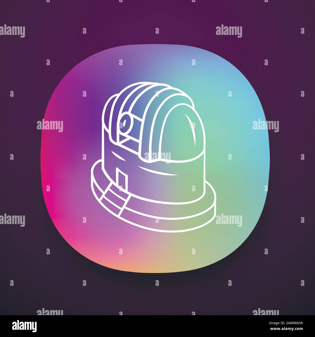 Observatory app icon. Observing terrestrial and celestial events ...