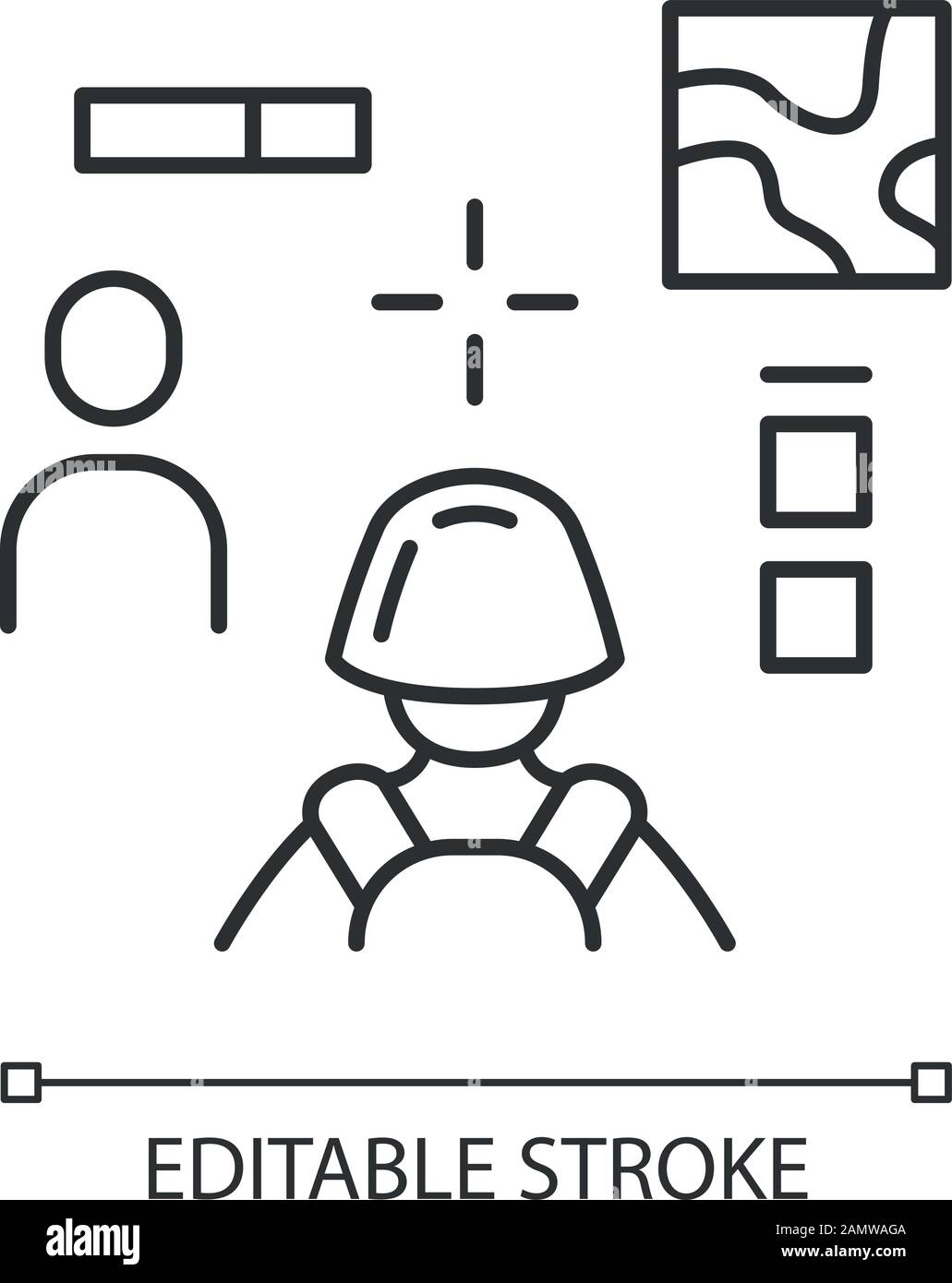 3d shooter linear icon. Online multiplayer. Cybersport, esport ...