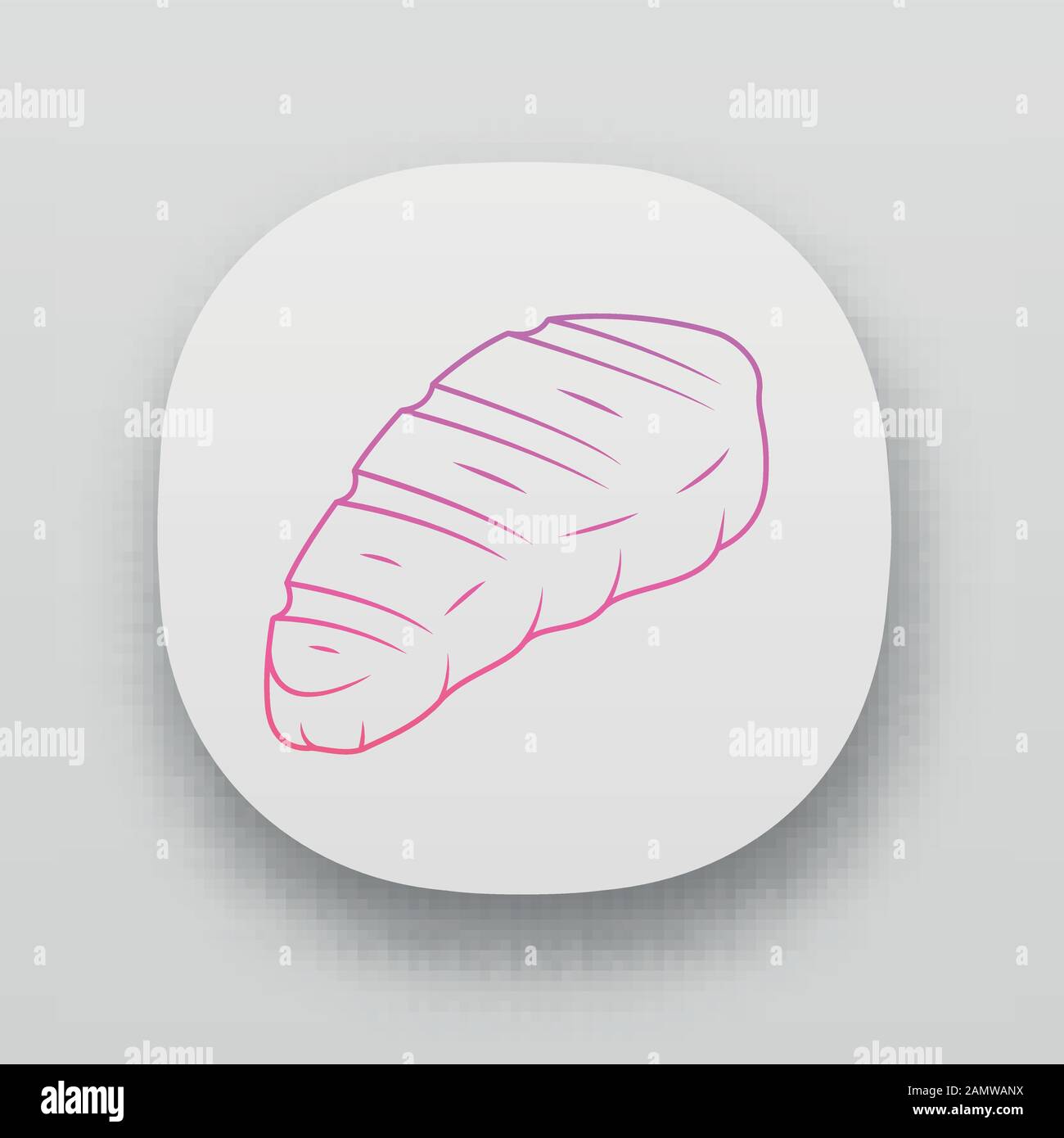 Meat steak app icon. Butcher shop product. Restaurant, grill bar ...
