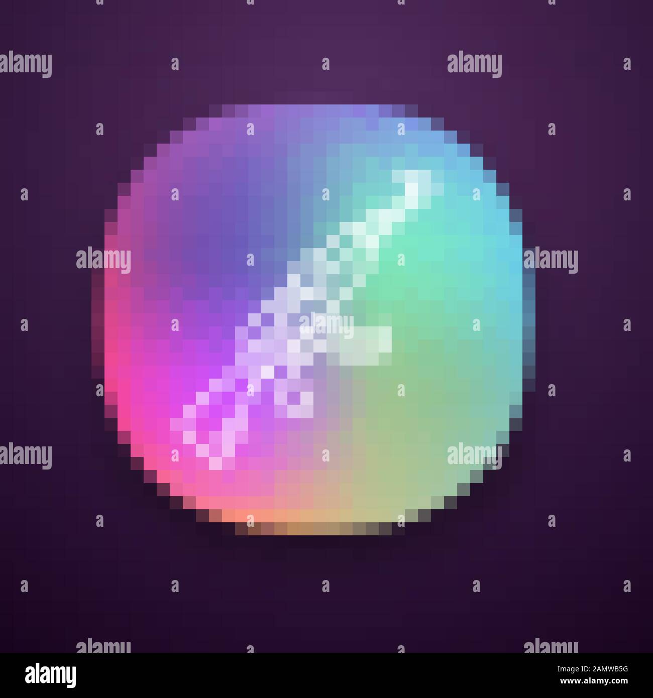 AKM weapon app icon. icon. Virtual video game firearm, gun. Shooter ...