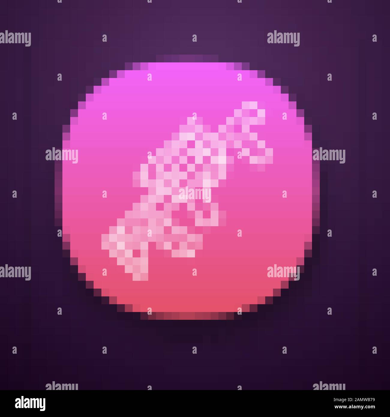 Groza weapon app icon. Virtual video game firearm, gun. Shooter game ...