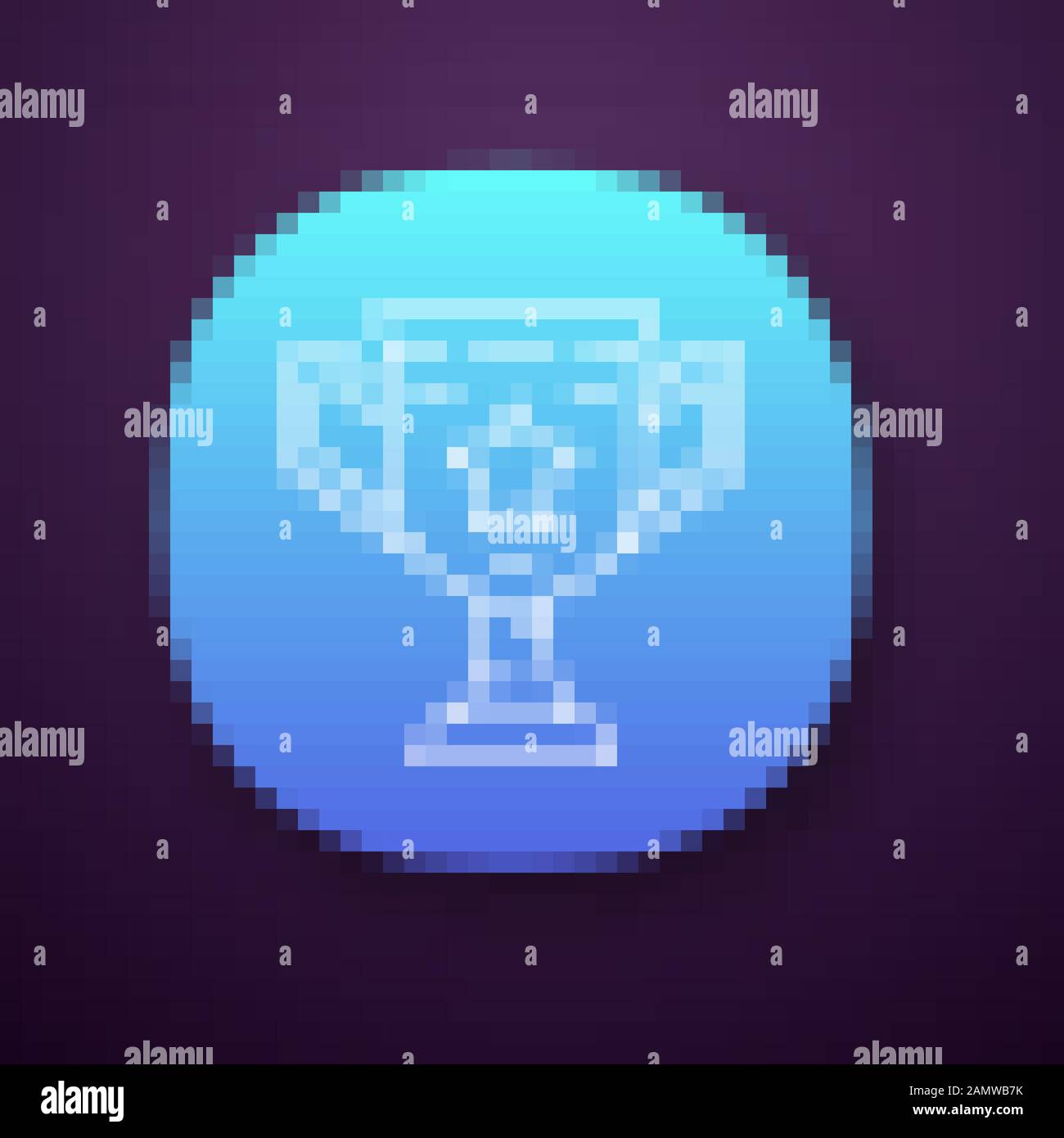 Gamer winning cup app icon. Virtual video game prize, award. Esports ...