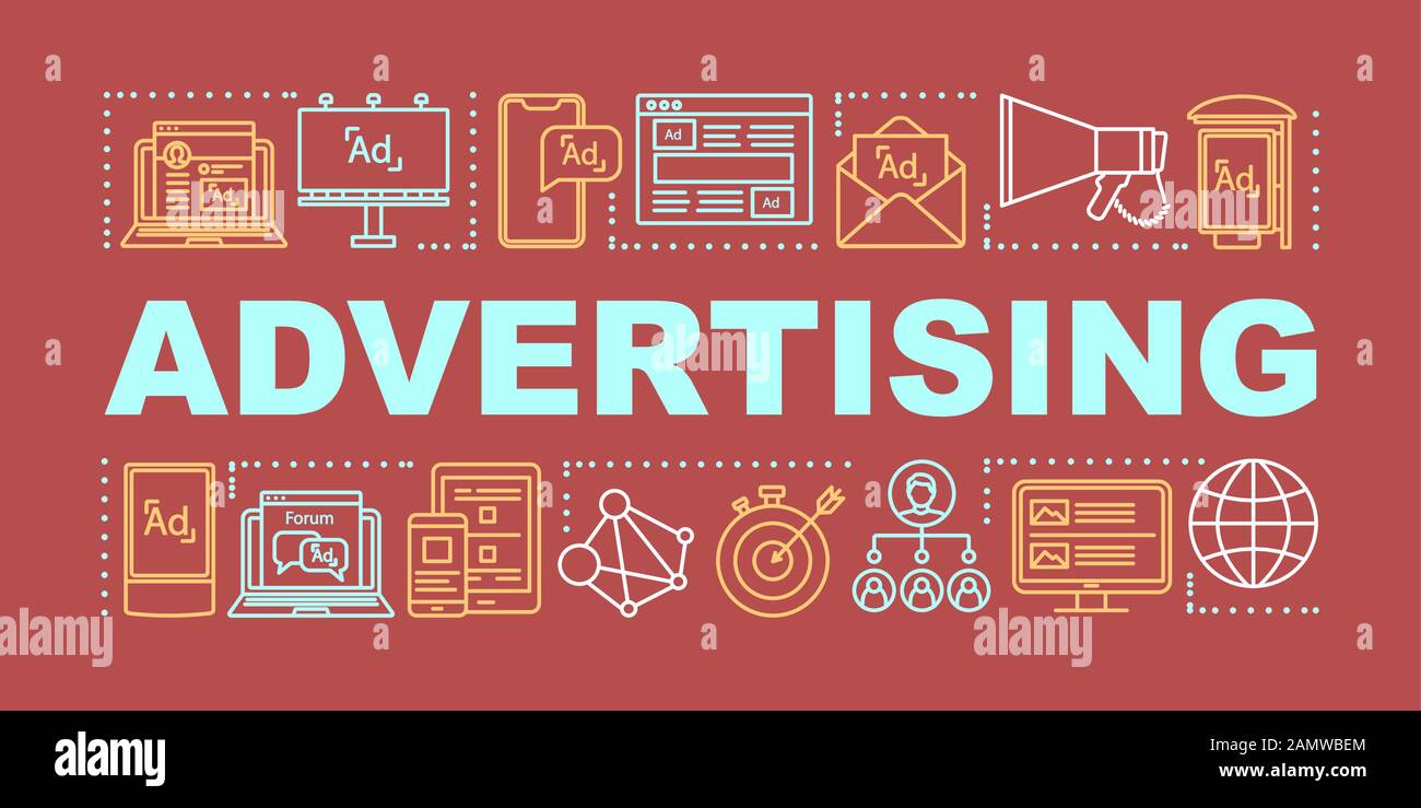Advertising word concepts banner. Services, brand promotion. Digital ...