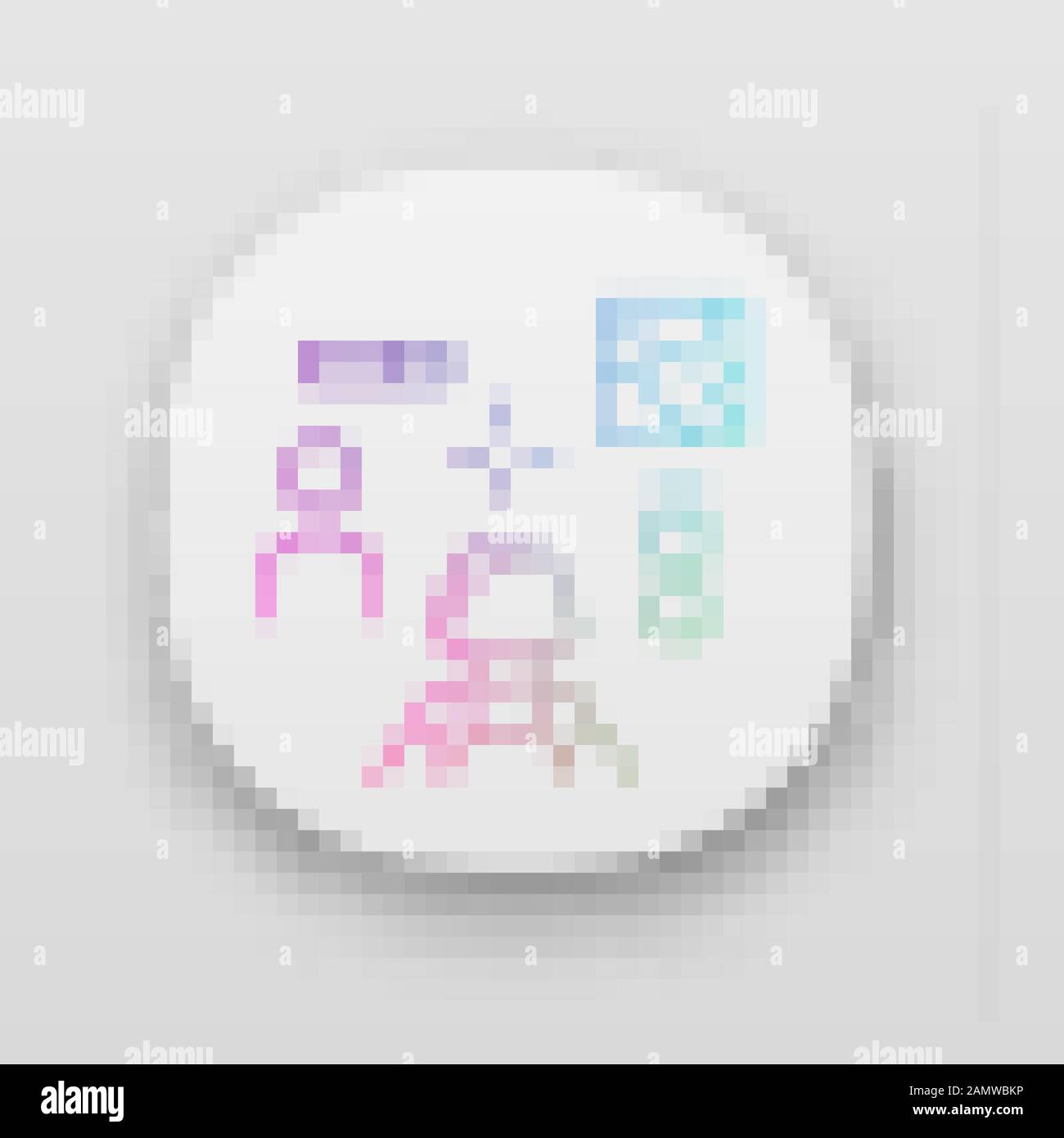 3d shooter app icon. Virtual video game. Online multiplayer. Battle ...