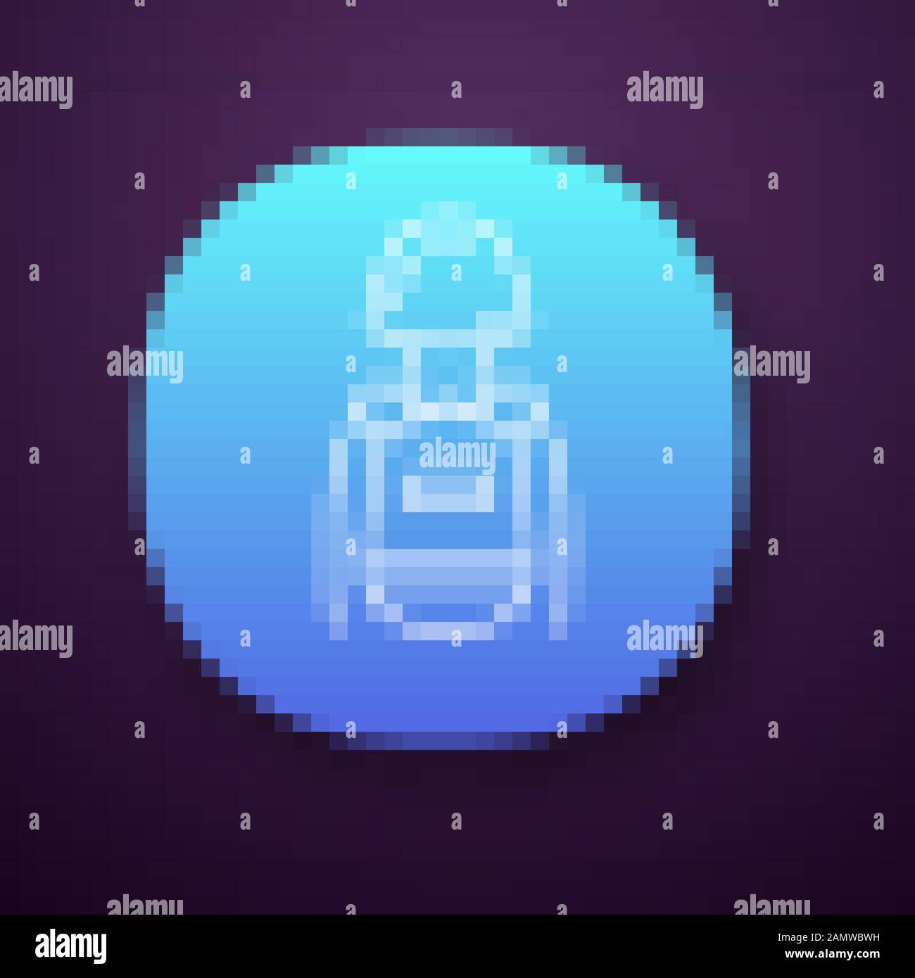 Game soldier with tactical backpack app icon. Player with game ...