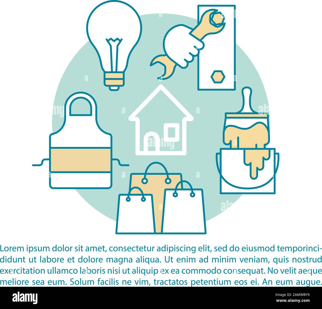 Home services article page vector template. Housekeeper, handyman work ...