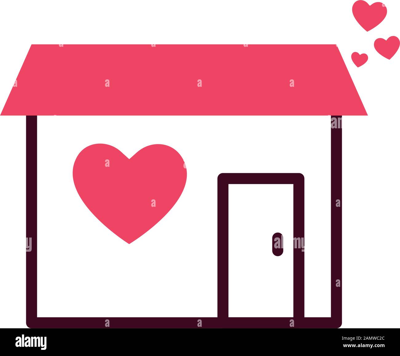 Isolated house and heart vector design Stock Vector Image & Art - Alamy