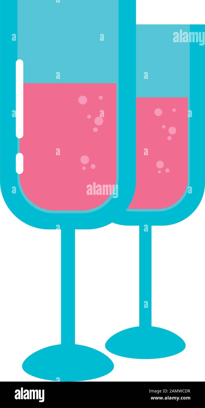 Isolated champagne cups vector design Stock Vector Image & Art - Alamy