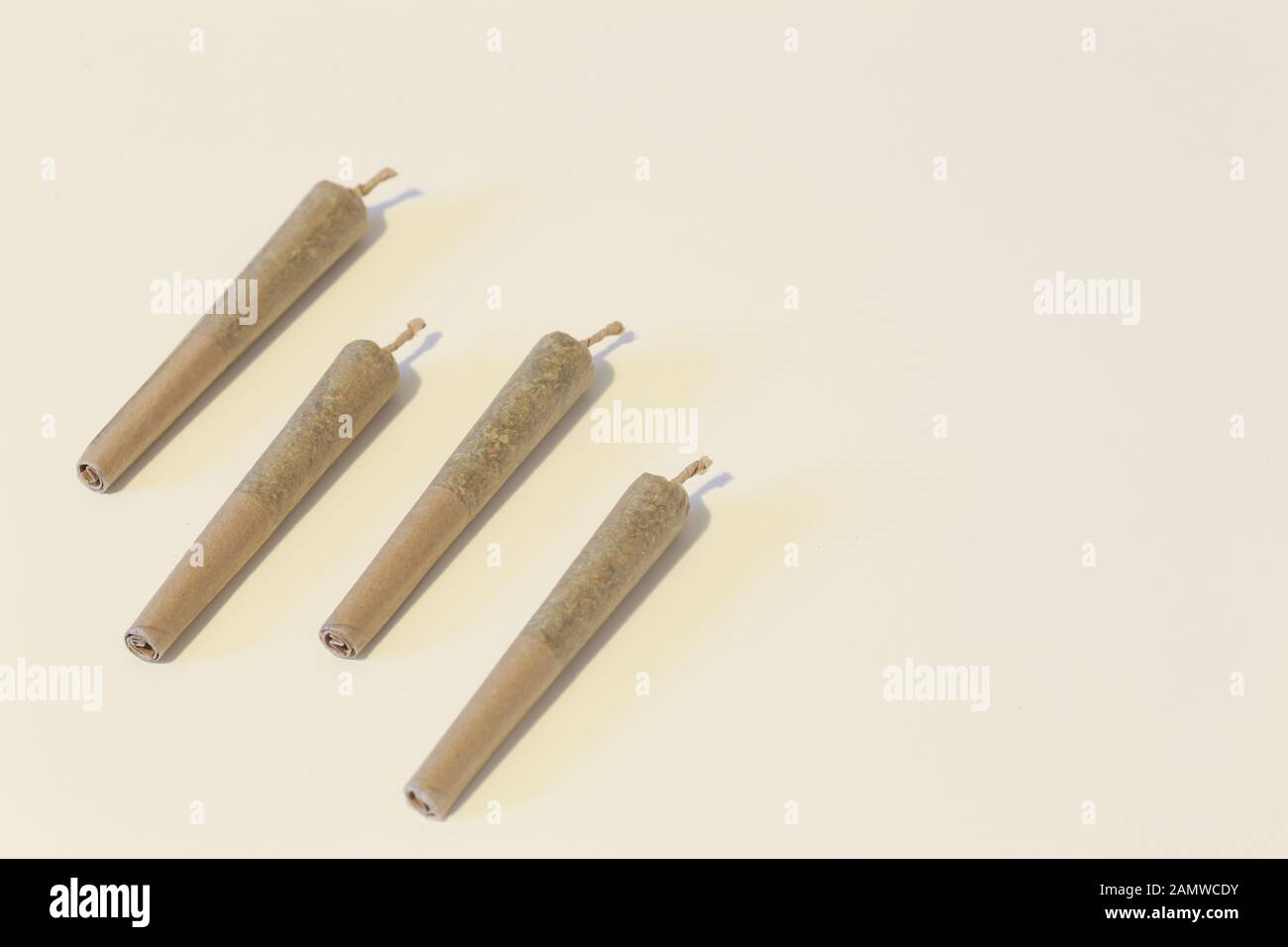 Pre-rolled Weed Cigarettes in an Isolated Background Stock Photo - Alamy