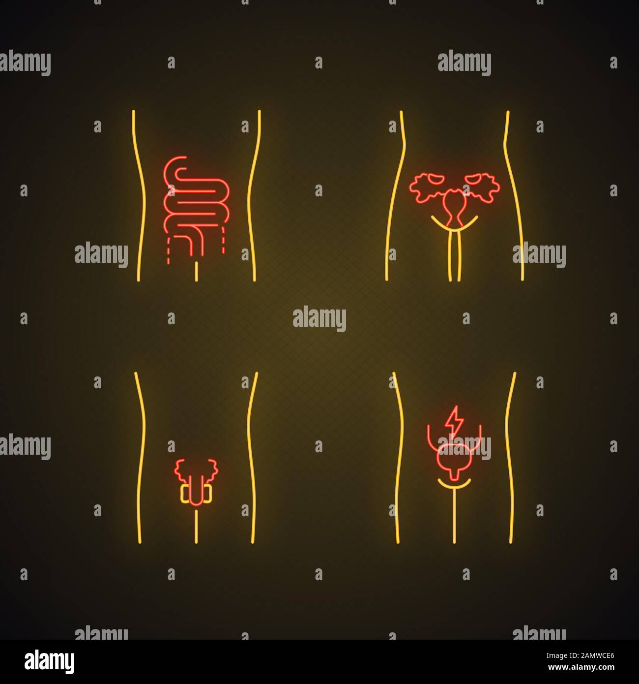 Illuminated organs Stock Vector Images - Alamy