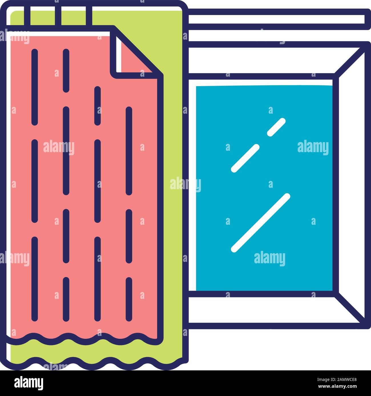 Liner shades color icon. House and office furnishing. Home interior ...