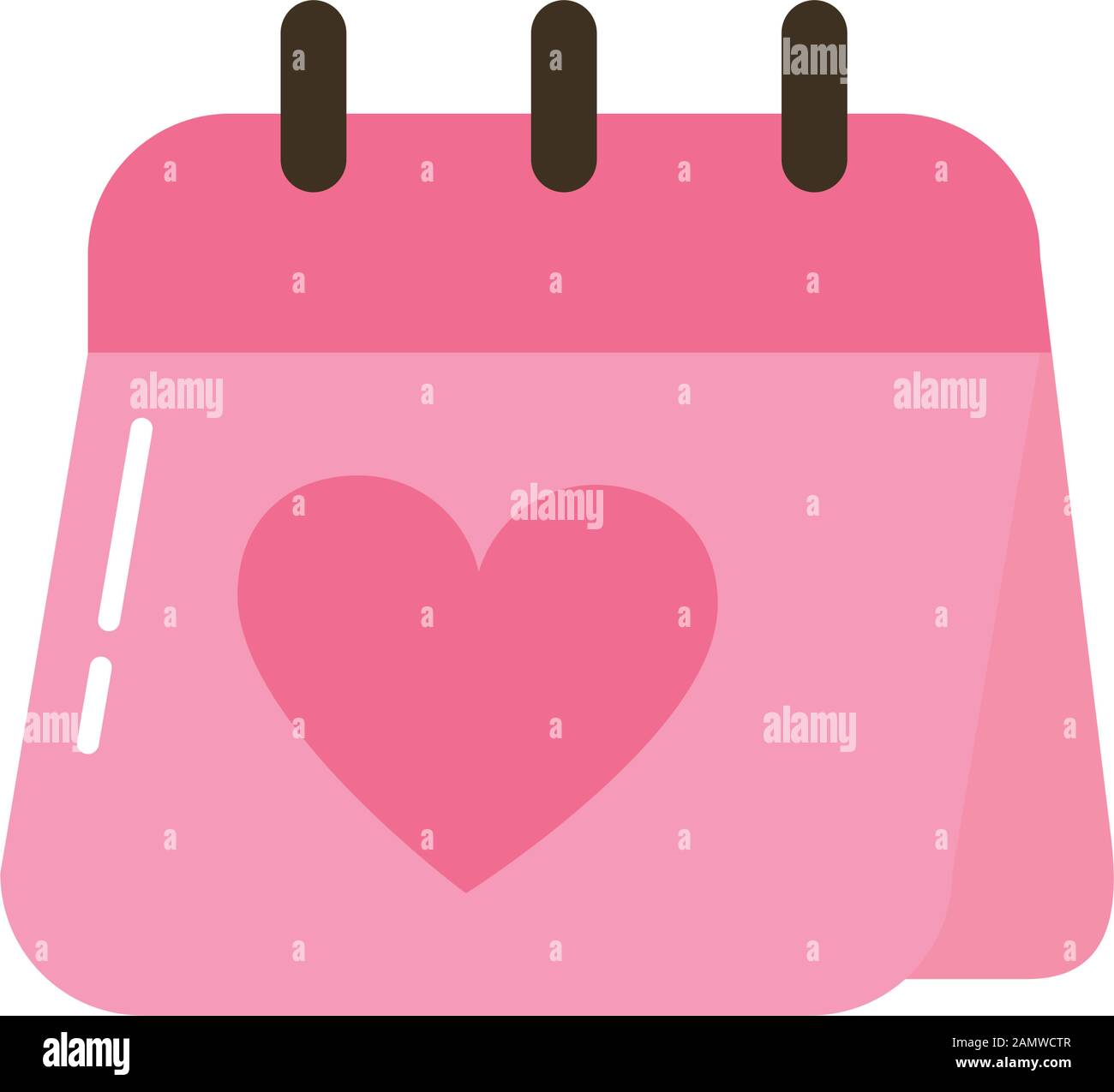 Isolated calendar with heart vector design Stock Vector Image & Art - Alamy